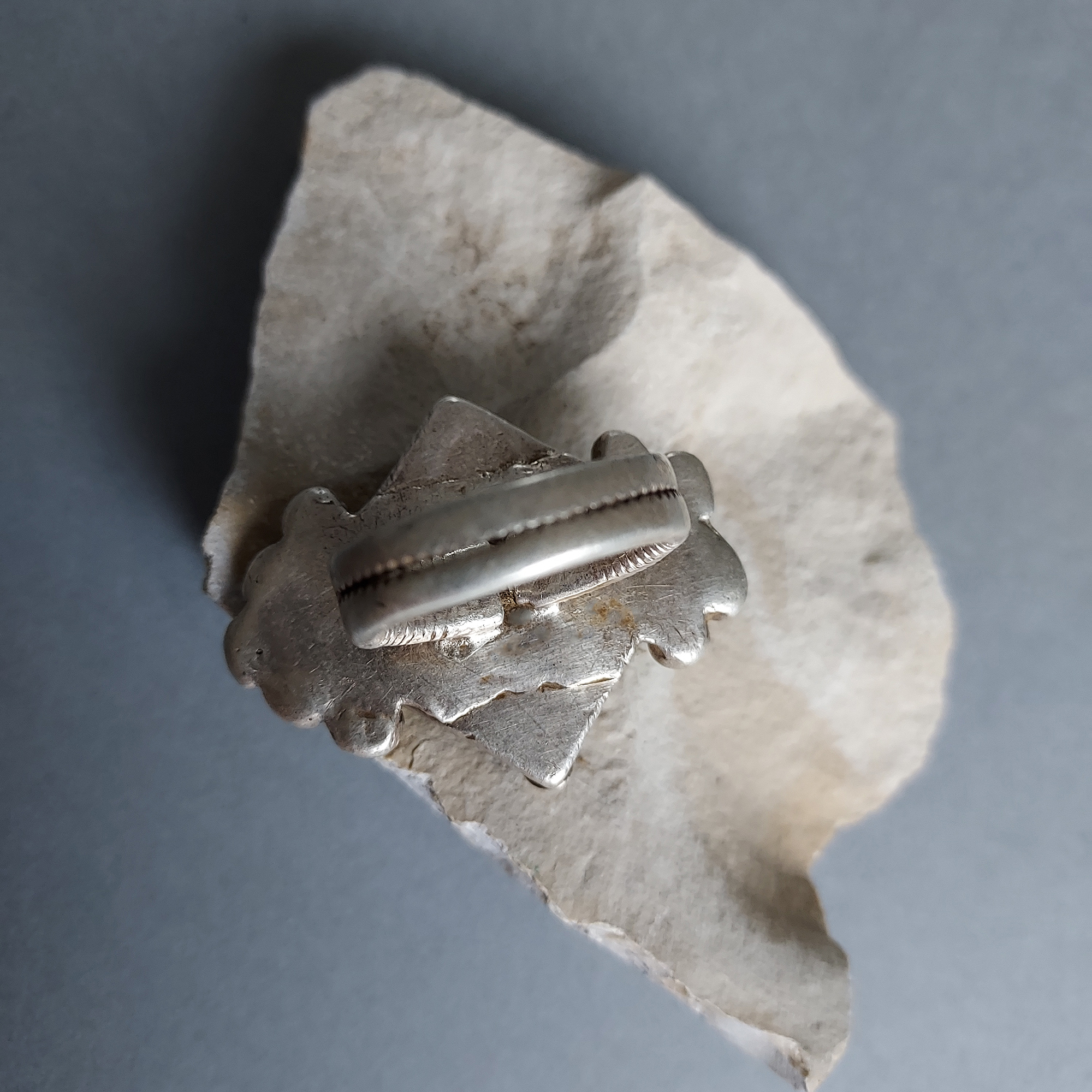 Magnificent Fulani Silver Statement Ring US Size 7 1/2, Mali - KAZAART