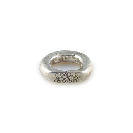 Tuareg Silver Ring with Circle Symbols US Size 12, Mali - KAZAART